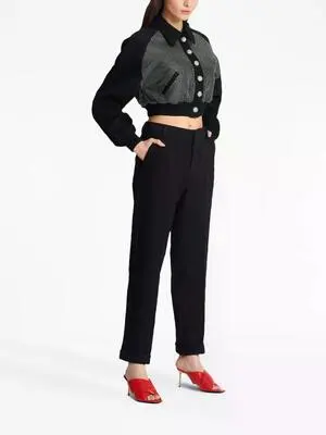 Balmain High-waisted Tapered-leg Trousers