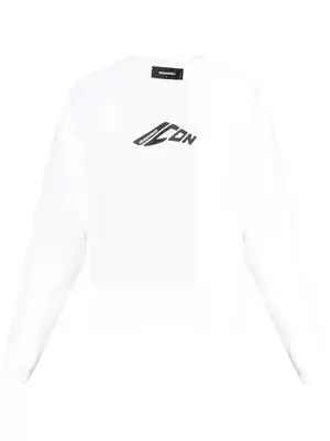 Dsquared2 Graphic-stamp Sweatshirt - White