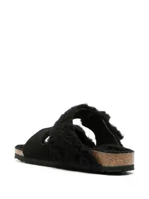 BIRKENSTOCK Arizona Shearling-lined Sandals - Black