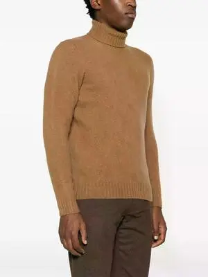 DRUMOHR Roll-neck Lambswool Jumper - Neutrals