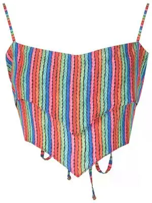 AMIR SLAMA Graphic-print Crop Top