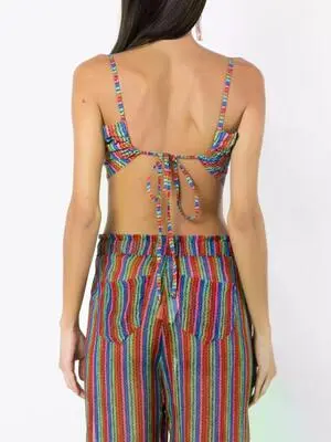 AMIR SLAMA Graphic-print Crop Top