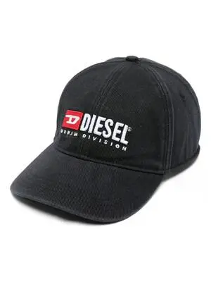 DIESEL® Logo-embroidered Cotton Cap - Black