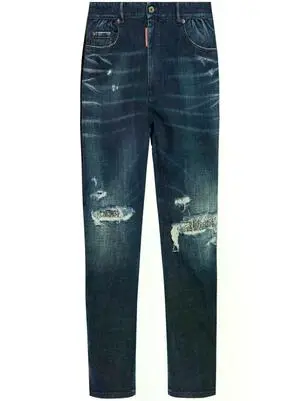 Dsquared2 Distressed Straight Leg Jeans