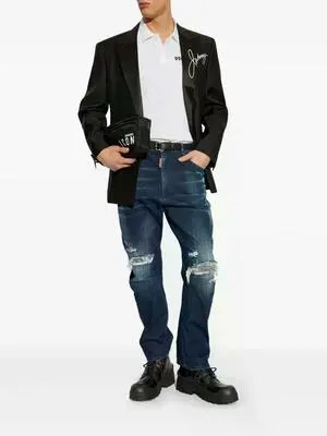 Dsquared2 Distressed Straight Leg Jeans