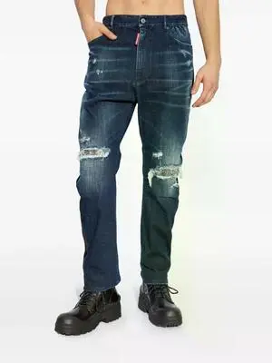 Dsquared2 Distressed Straight Leg Jeans
