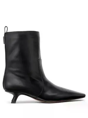 Brunello Cucinelli Leather Ankle Boots - Black