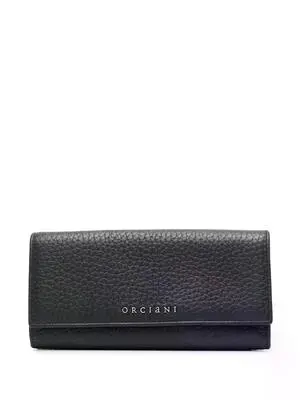 Orciani Grained Leather Purse - Black