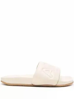 AMBUSH Logo-quilted Slides - Neutrals