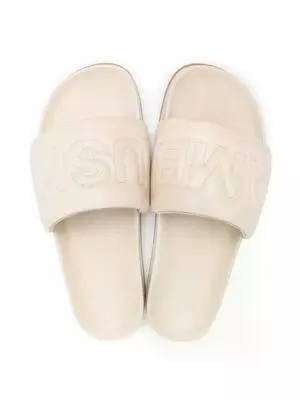 AMBUSH Logo-quilted Slides - Neutrals
