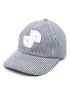 PATOU Patou JP Striped Cotton Cap Blue