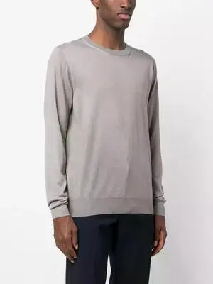 Fedeli Crew-neck Cashmere-silk Jumper - Grey