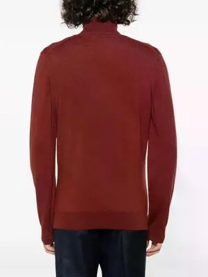 Corneliani Embossed-knit Virgin Wool Jumper - Red