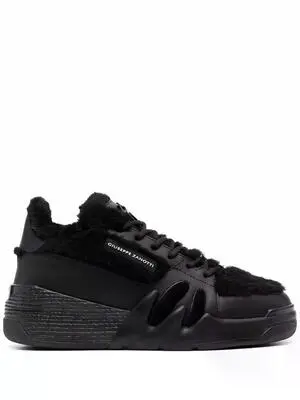 GIUSEPPE ZANOTTI Talon Shearling-trim High-top Sneakers