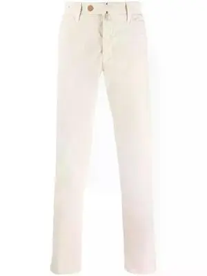 Incotex Slim-cut Cotton Trousers - Neutrals