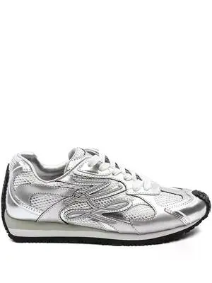 Karl Lagerfeld Silver Tone Sneakers For Women