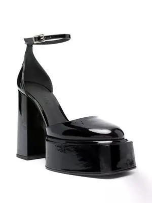 3JUIN Platform Leather Pumps - Black