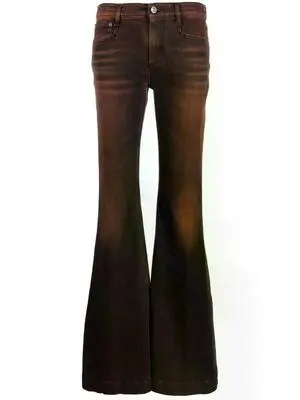 Roberto Cavalli Acid-wash Flared Jeans