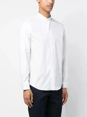 FURSAC Collarless Long-sleeve Cotton Shirt