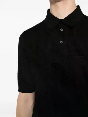 Dolce & Gabbana Monogram-jacquard Silk Polo Shirt