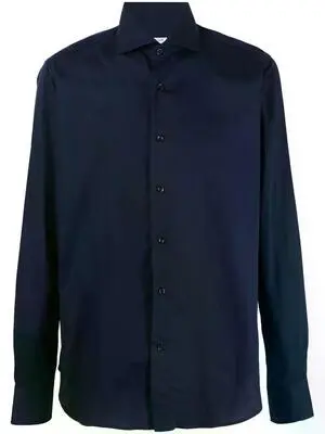 ORIAN Long-sleeve Button-up Shirt - Blue