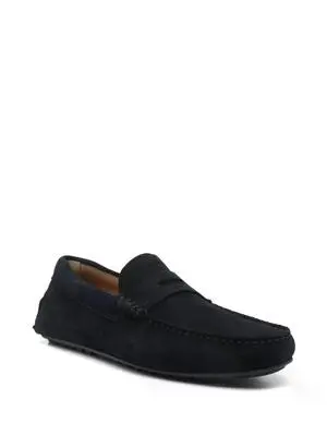 BOSS Suede Penny Trim Loafers
