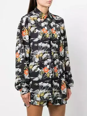 RtA Sierra Floral Print Silk Shirt