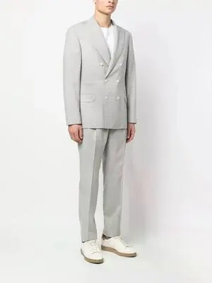 Brunello Cucinelli Double-breasted Two-piece Suit - Grey