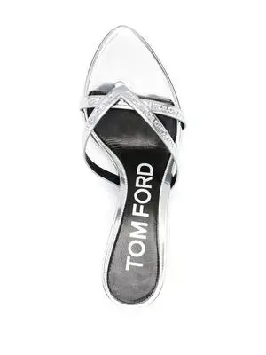 TOM FORD Metallic Leather Sandals