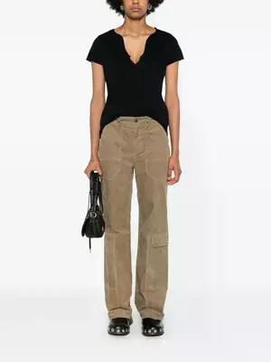 Zadig&Voltaire Organic Cotton Henley T-shirt With Diamante Embellishment - Black