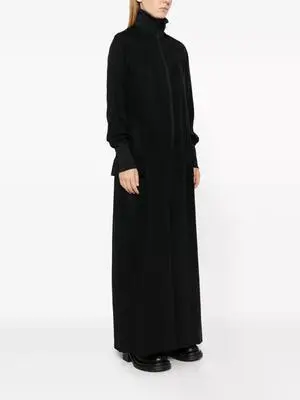 Y3 Twill Jumpsuit With High Neck And Wide Legs