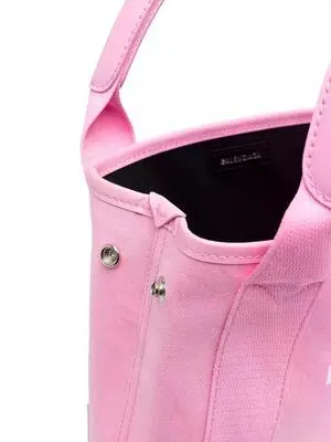 Balenciaga Logo-print Canvas Tote - Pink