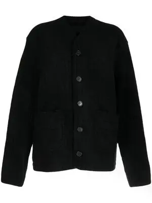 Isabel Benenato Paneled Button-down Cardigan