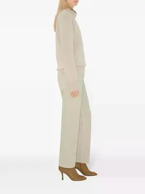 Burberry Wool Check Appliqué Crew Neck Sweater