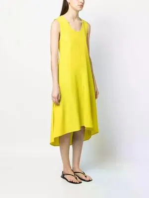 CALCATERRA Silk Scoop-neck Midi Dress