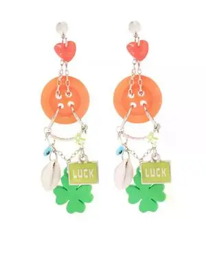 AMIR SLAMA Luck Clover Charm Single Earring - Multicolour