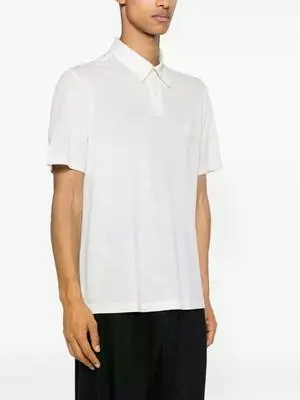 Brioni Logo-embroidered Wool Polo Shirt - Neutrals