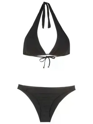 AMIR SLAMA Halterneck Triangle Bikini - Black