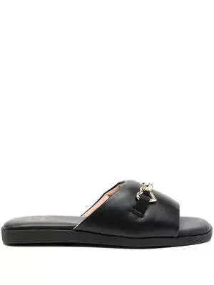 Moschino Buckle-detail Leather Sandals