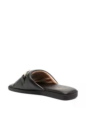 Moschino Buckle-detail Leather Sandals