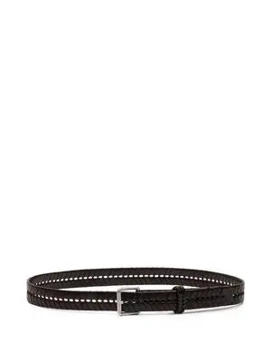 LEMAIRE Braided Leather Belt - Brown