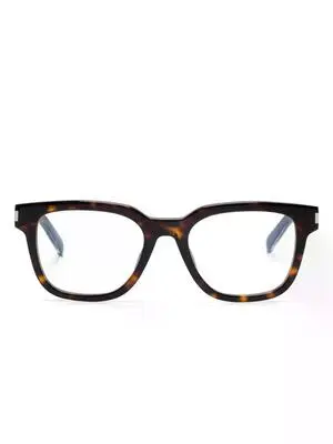 Saint Laurent Wayfarer-frame Glasses - Brown
