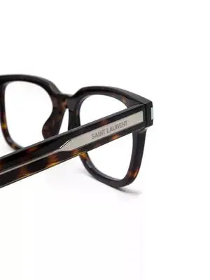 Saint Laurent Wayfarer-frame Glasses - Brown