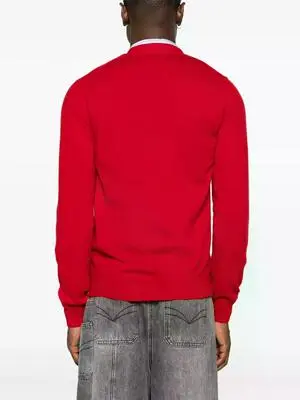 Play Comme Des Garcon Logo-appliqué Wool Cardigan