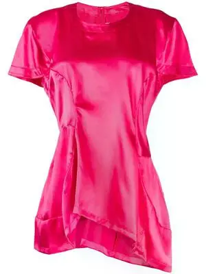 Comme Des Garçons Panelled Short-sleeve T-shirt - Pink