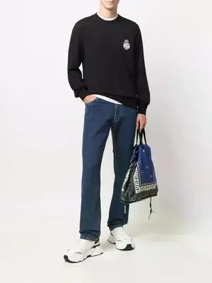BILLIONAIRE Logo-embroidered Jeans - Blue