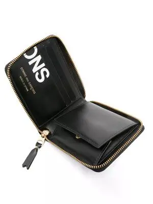 Comme Des Garçons Logo-print Leather Wallet - Black