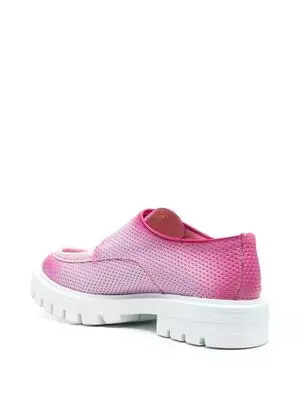 Santoni Leather Double-buckle Loafers