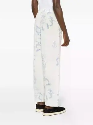 AMIR SLAMA Graphic-print Straight-leg Trousers