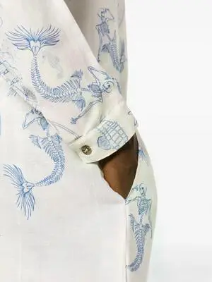 AMIR SLAMA Graphic-print Straight-leg Trousers